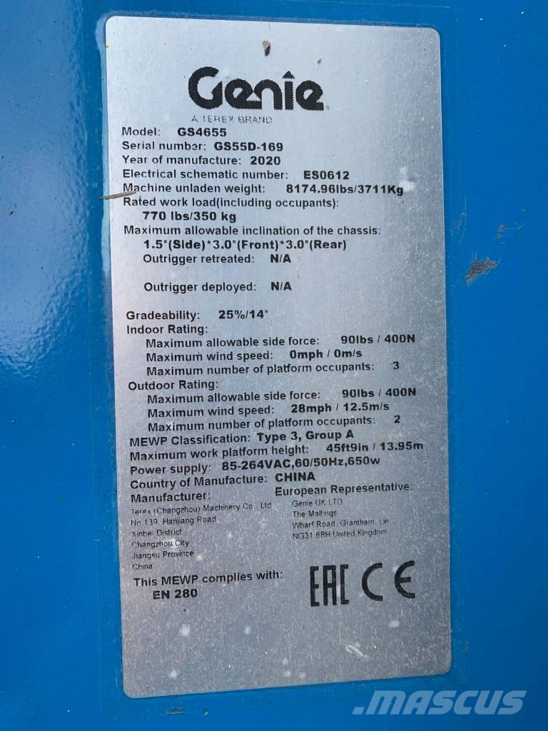 Genie GS 4655, NEW, 16m, electric scissor lift, 2024, Passau, Germany ...