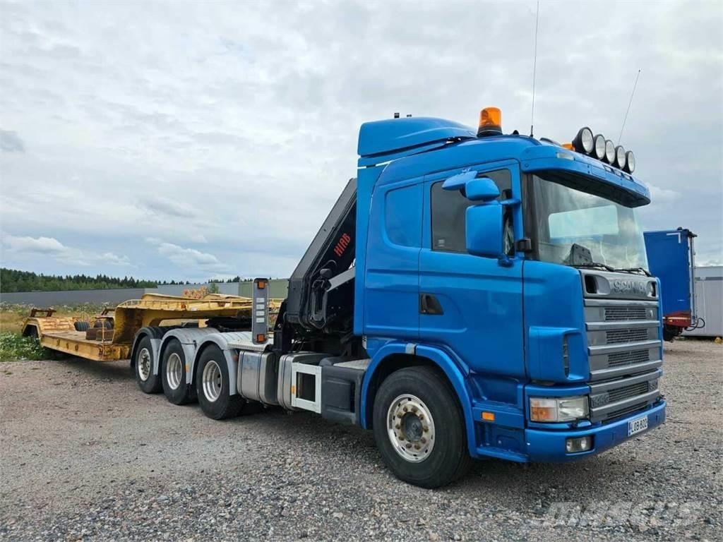 Scania 144 G 8x4, Hiab 330-5, Siimet lavetti, 2000, Lahti, Finland ...